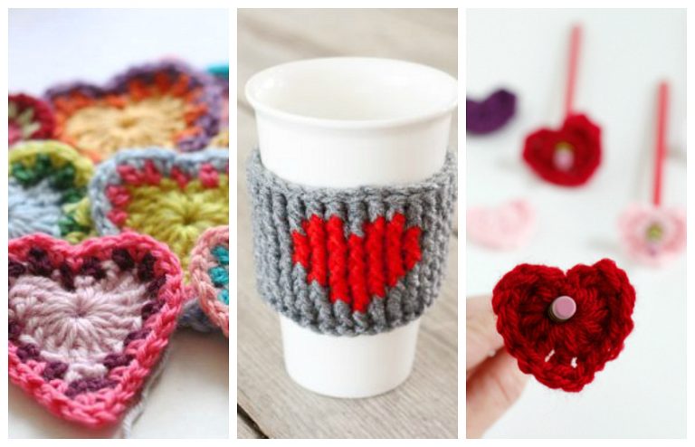 15 Heart Shaped Yarn Projects to Create - Make and Takes