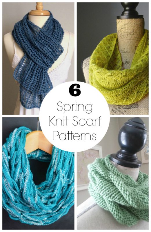 6 Spring Knit Scarf Patterns YOU Can Make! - Make and Takes