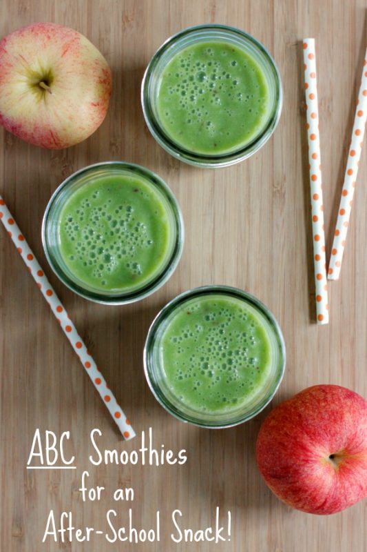 ABC Smoothies for an After-School Snack - Make and Takes