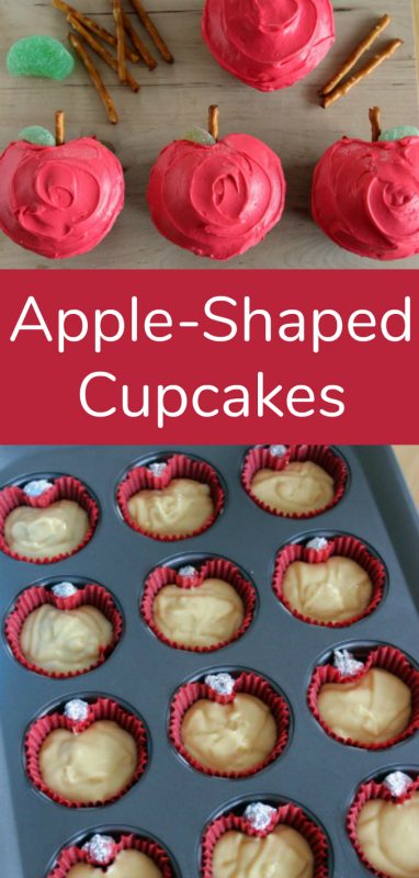 Make Fall Time Apple-Shaped Cupcakes - Make and Takes