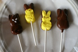 Chocolate Covered Easter Peeps on a Stick - Make and Takes