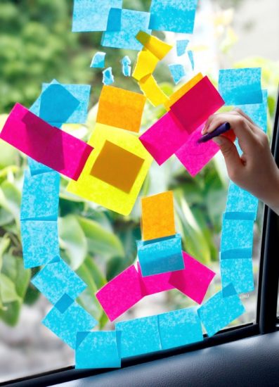 Silly Sticky Note Window Pictures - Make and Takes