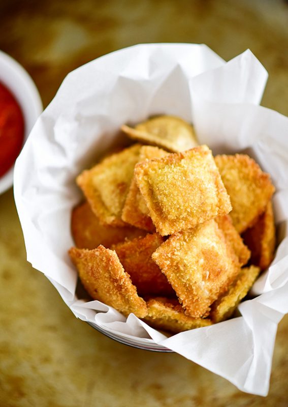 Crispy Fried Ravioli with Marinara Sauce - Make and Takes