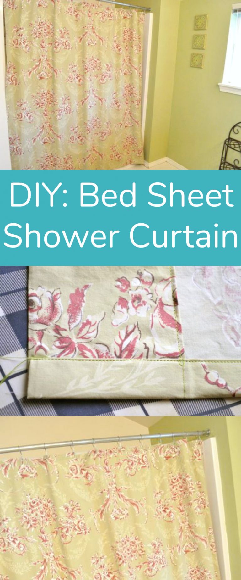 Turn a Bed Sheet into a Shower Curtain - Make and Takes
