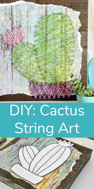 Make a Cactus String Art Piece for Your Wall - Make and Takes