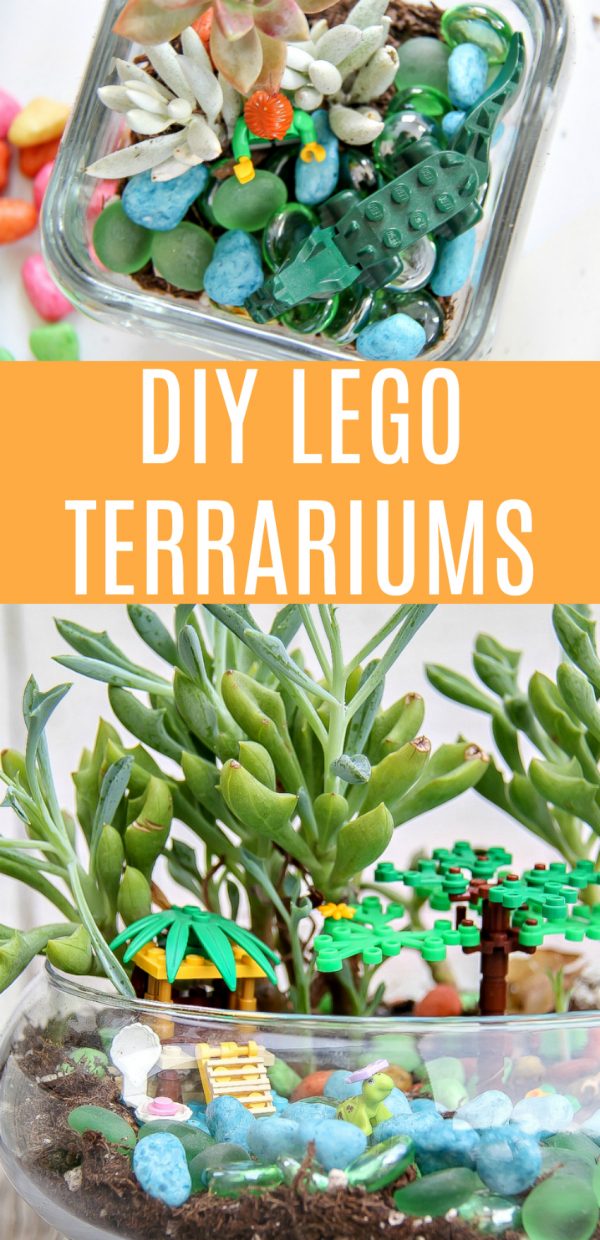 Easy DIY LEGO Terrariums For Kids - Make and Takes