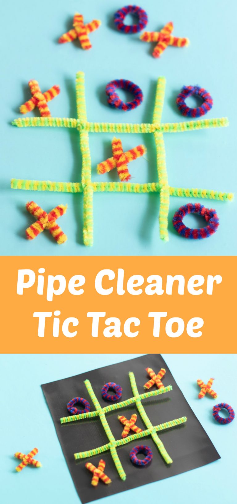DIY Pipe Cleaner Tic Tac Toe - Make and Takes