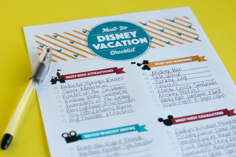Make the Most of Your Family Disney Vacation + Printable Checklist ...