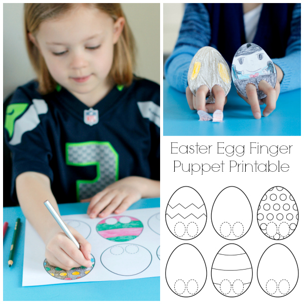 Easter Egg Finger Puppets Printable Kids Craft