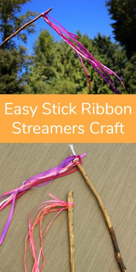 Easy Stick Ribbon Streamers for a Windy Day - Make and Takes