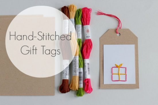 Hand Stitch Embroidery Gift Tags - Make and Takes