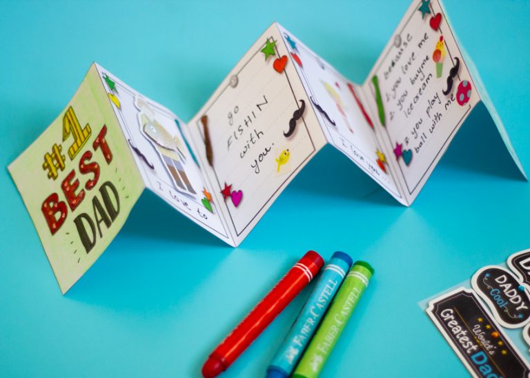 Printable Zig-Zag Mini Book for Father’s Day - Make and Takes