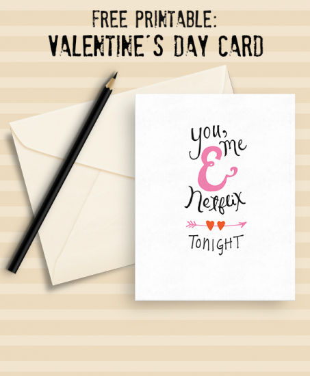 Free Netflix Printable Valentine's Card - Make and Takes