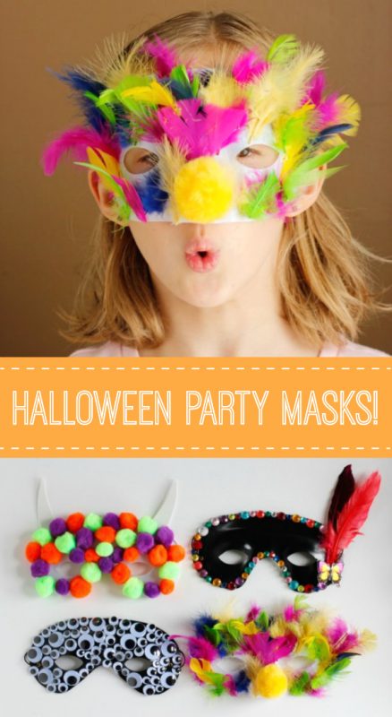 Make Halloween Masks for a Party - Make and Takes