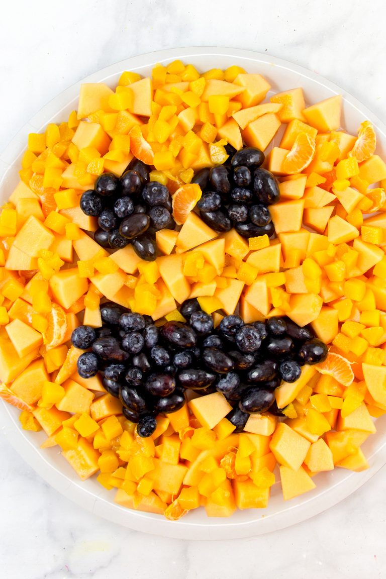 Healthy Jack O'Lantern Halloween Fruit Tray - Make and Takes