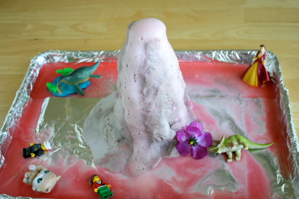 Homemade Volcano Erupting Red Hot Lava Make And Takes
