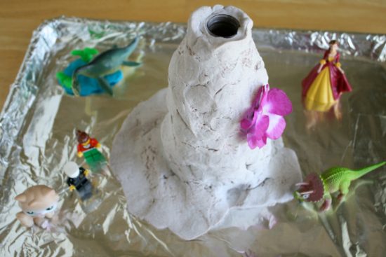 Homemade Volcano Erupting Red Hot Lava - Make and Takes