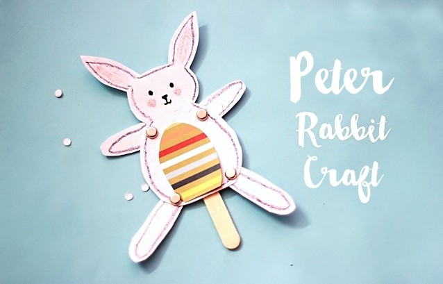 Hopping Peter Rabbit Puppet Craft - Make and Takes