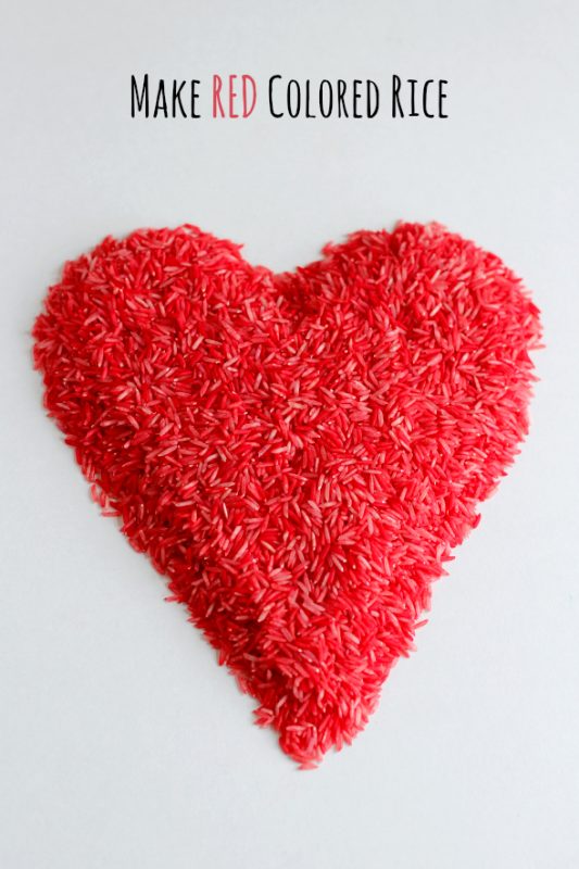 Make Red Colored Rice for Valentine's Day Decor - Make and Takes