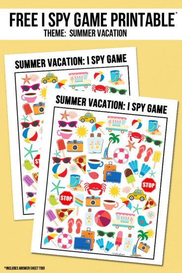 Nature Scavenger Hunt Kids Summer Activity - Make and Takes