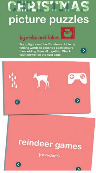 Christmas Picture Puzzles - Interactive PDF - Make and Takes
