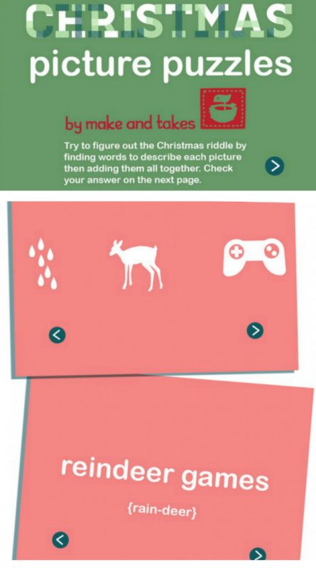 Christmas Picture Puzzles - Interactive PDF - Make and Takes