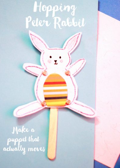 Hopping Peter Rabbit Puppet Craft - Make and Takes