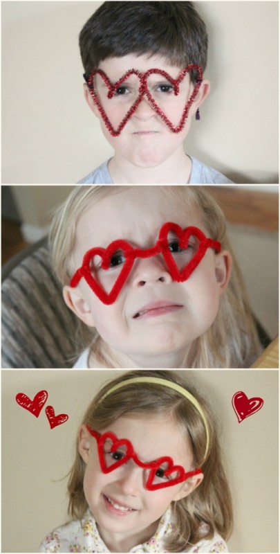 Pipe Cleaner Heart-Shaped *LOVE* Goggles - Make and Takes