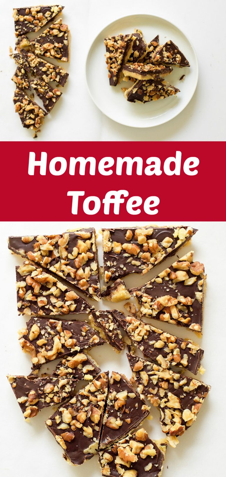 Homemade Toffee with Chocolate and Nuts - Make and Takes