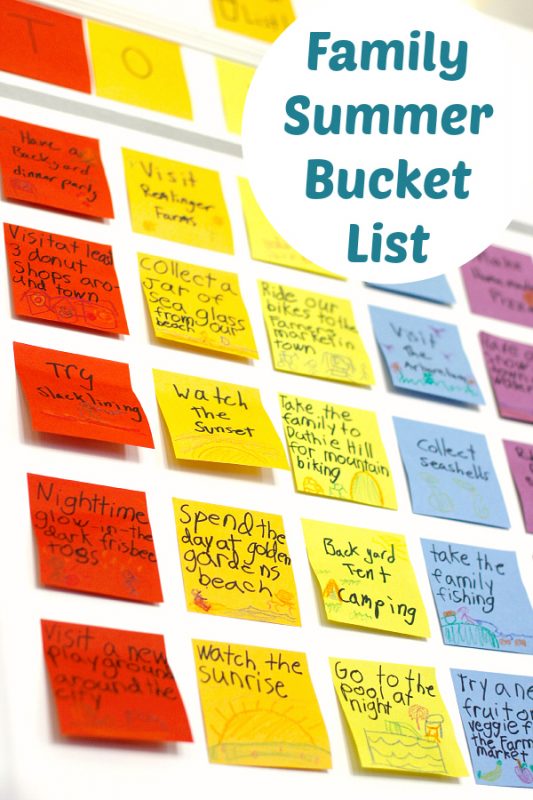 Make a Family Summer Bucket List - Make and Takes