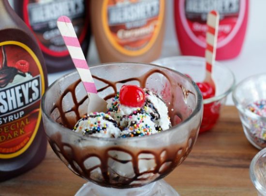 Frozen Syrup Ice Cream Sundaes - Make and Takes