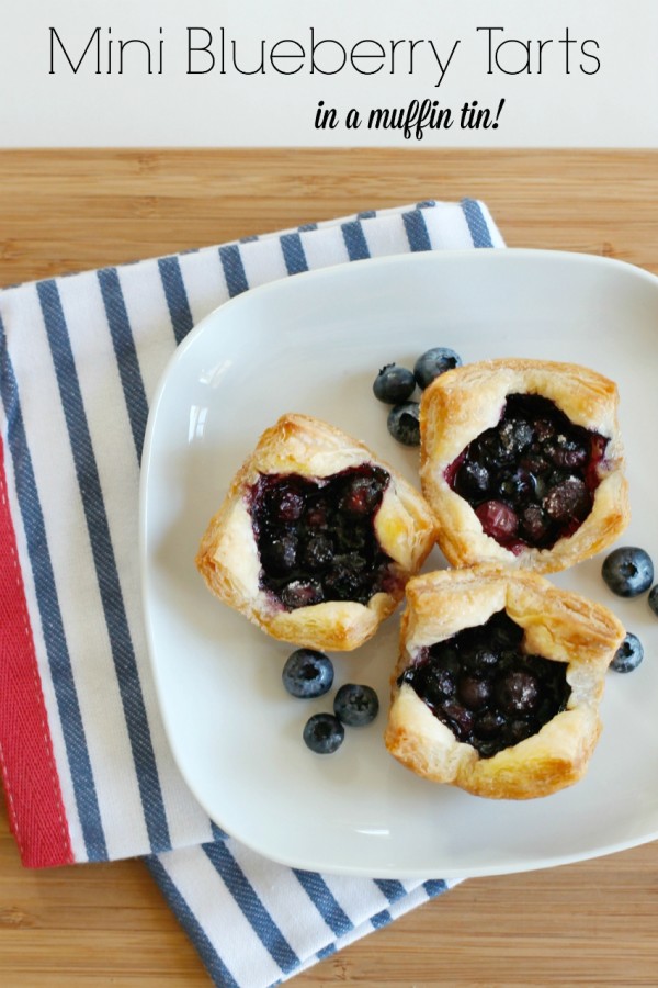 Mini Blueberry Tarts in a Muffin Tin - Make and Takes