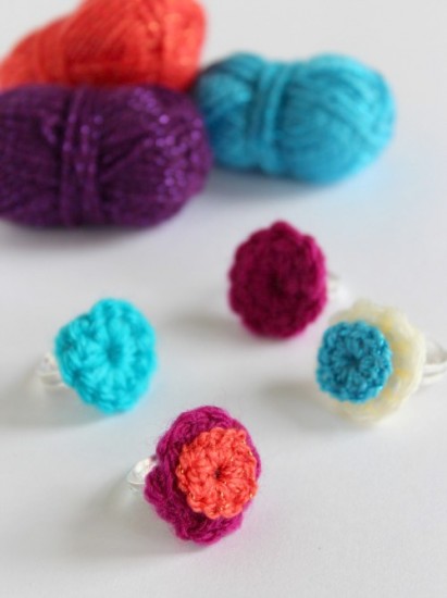 Mini Crochet Circle Rings for Mom - Make and Takes