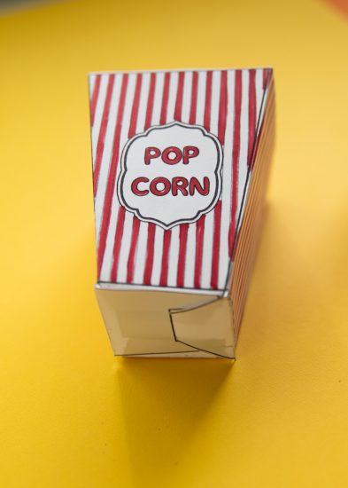 DIY Movie Popcorn Box + Free Printable - Make and Takes