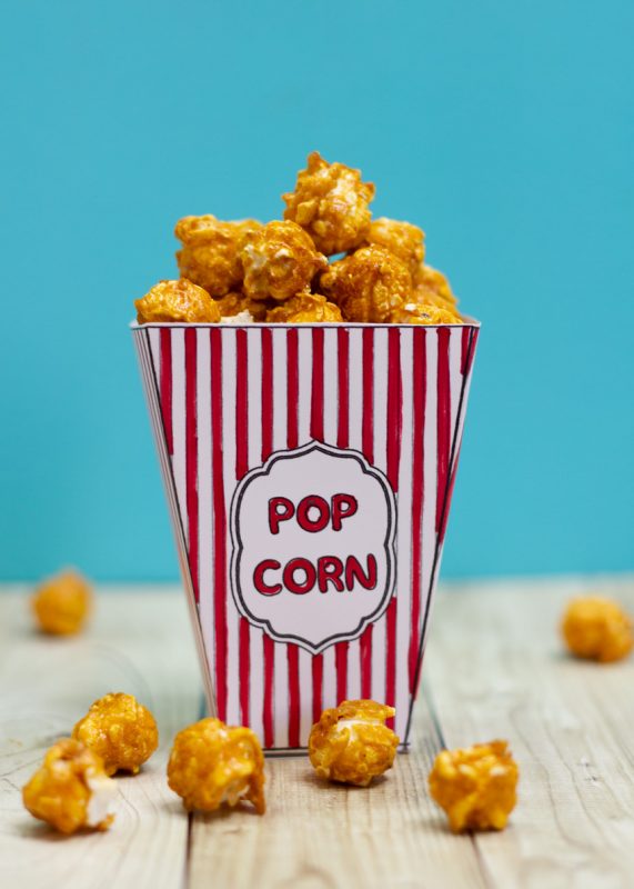 DIY Movie Popcorn Box + Free Printable - Make and Takes