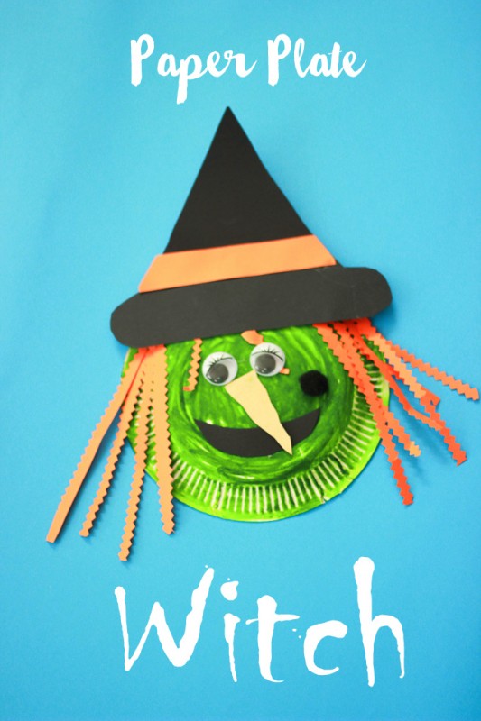 Fun Paper Plate Witch Halloween Craft - Make and Takes