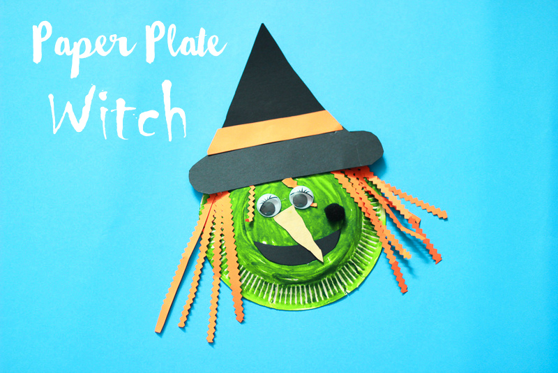 Fun Paper Plate Witch Halloween Craft - Make and Takes