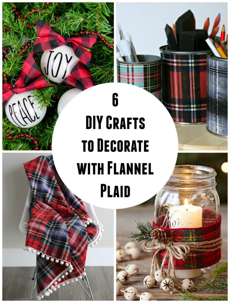 6 DIY Crafts to Decorate with Flannel Plaid - Make and Takes