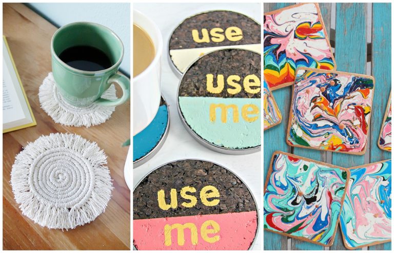 9 DIY Coaster Ideas - Make and Takes