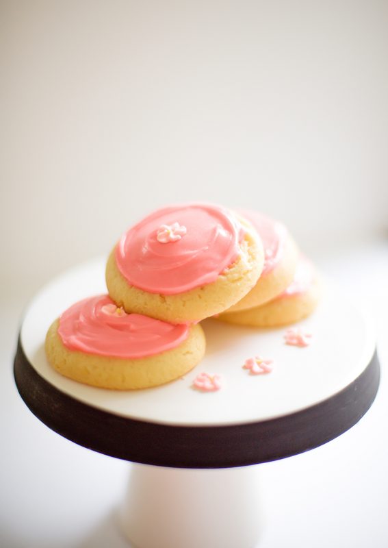 Soft and Fluffy Pink Frosted Sugar Cookies - Make and Takes