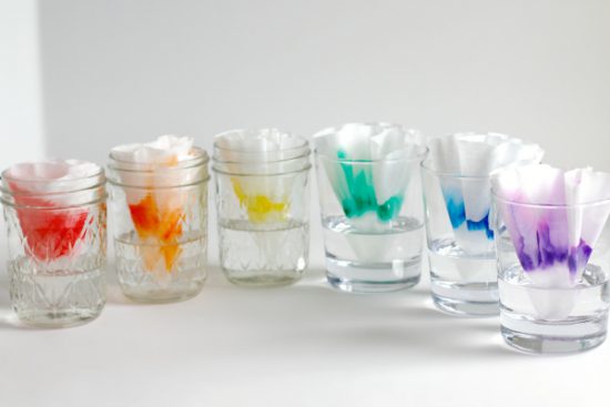 Rainbow Marker Coffee Filter Experiment - Make and Takes