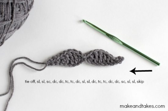 Crochet Mustache Pattern - Make and Takes