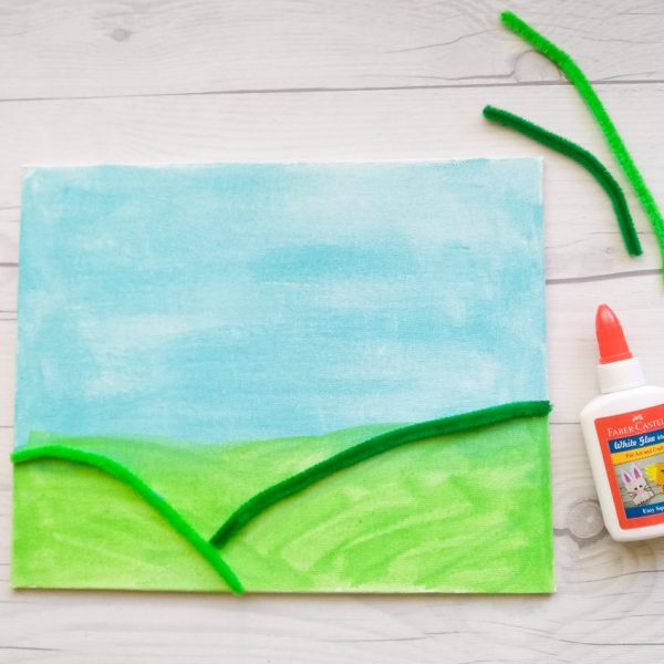 3D Pipe Cleaner Garden Art on Canvas - Make and Takes