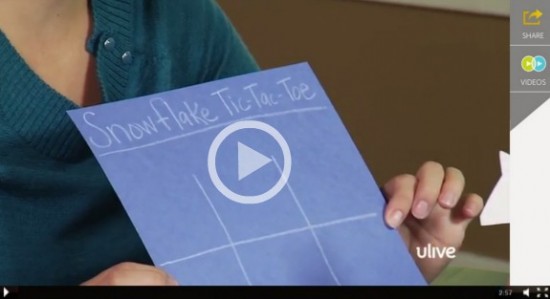 Snowflake Tic Tac Toe Game for Indoor Winter Fun - Make and Takes