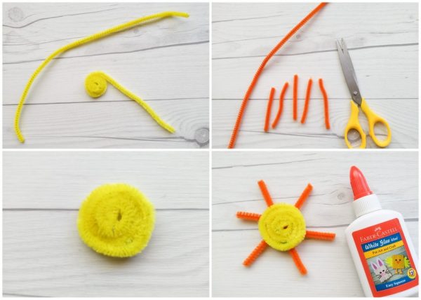 3D Pipe Cleaner Garden Art on Canvas - Make and Takes