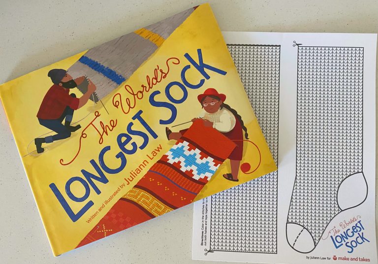 The World's Longest Sock Book & Coloring Page Printable - Make and Takes