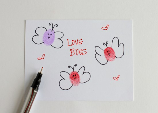 Thumbprint LOVE Bug Cards - Make and Takes