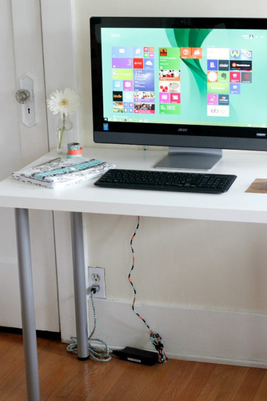 DIY Washi Tape Computer Cord - Make and Takes