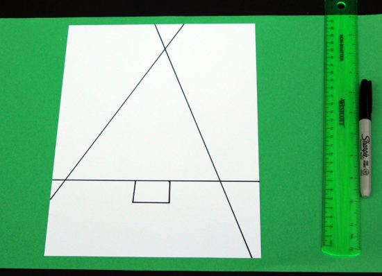 Abstract Christmas Tree Coloring Project - Make and Takes