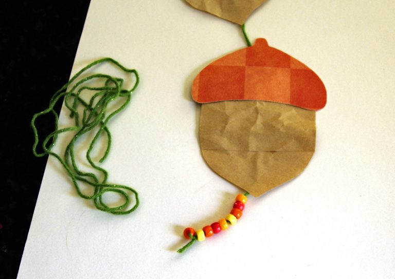 Paper Acorn Garland - Make and Takes